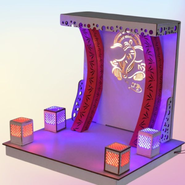 Readymade Diwali Killa, Ganpati Makhar, Akash Kandil with Inbuilt LED ...